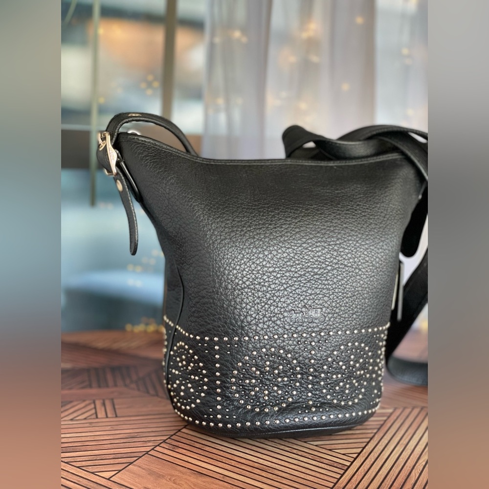 Coach Black Mini Studs Mini Duffle Bag - Gem